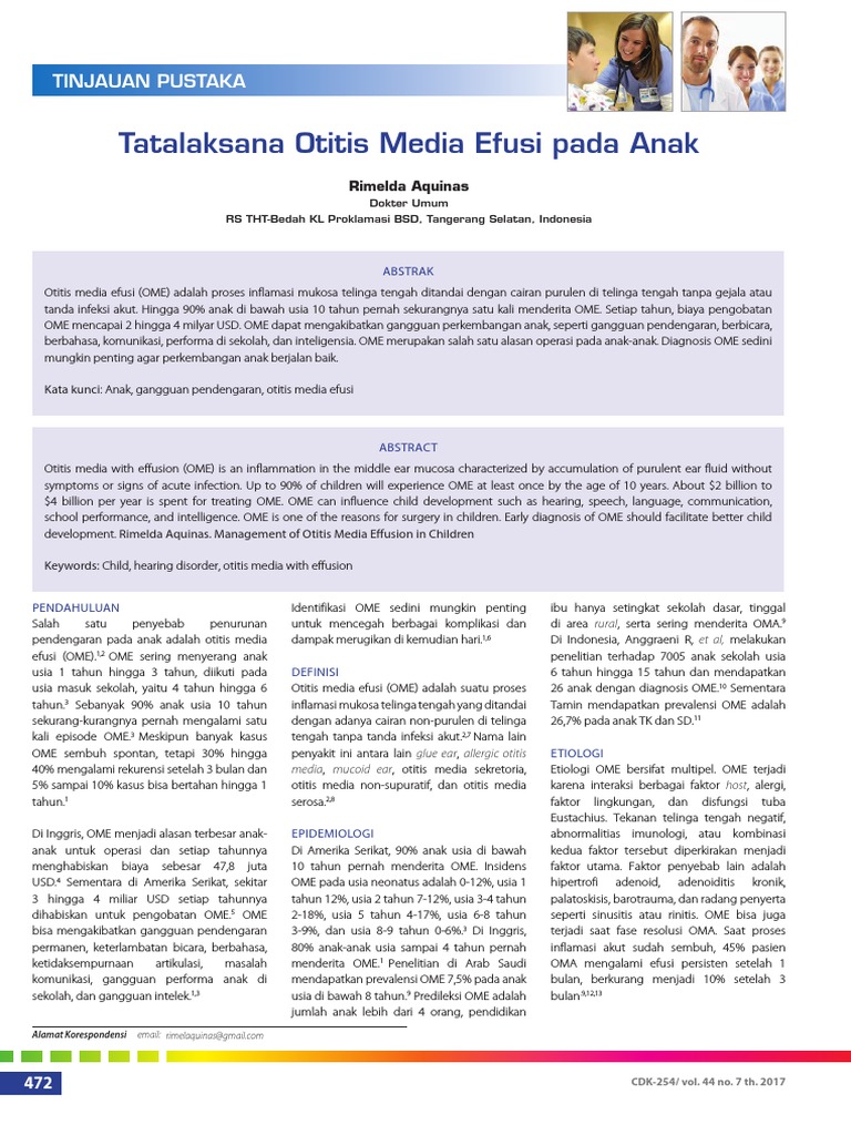 07 - 254tatalaksana Otitis Media Efusi Pada Anak | PDF