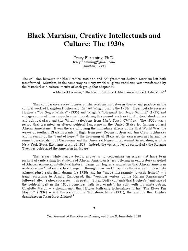 Black Marxism and the 1930s Harlem Renaissance | PDF | Harlem ...