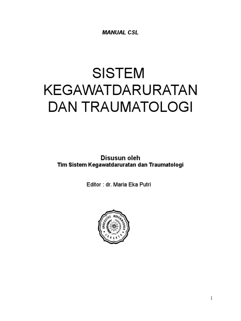 MANUAL CSL Traumatologi | PDF