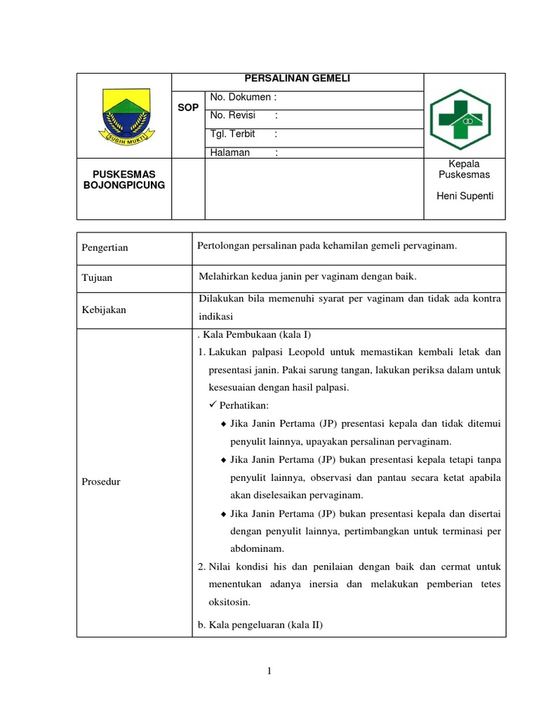 Persalinan Gemelli | PDF | Pengembangan Diri | Kesehatan Holistik