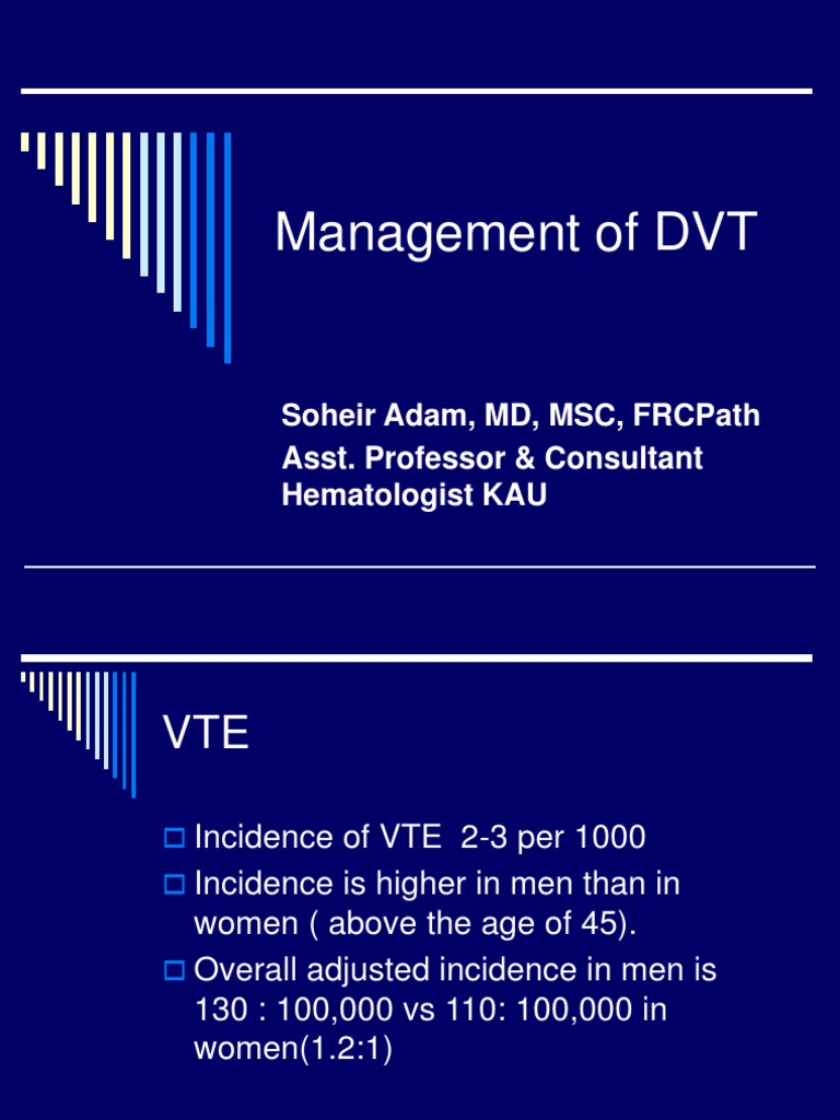 21408_Management of DVT | Thrombosis | Cardiovascular System