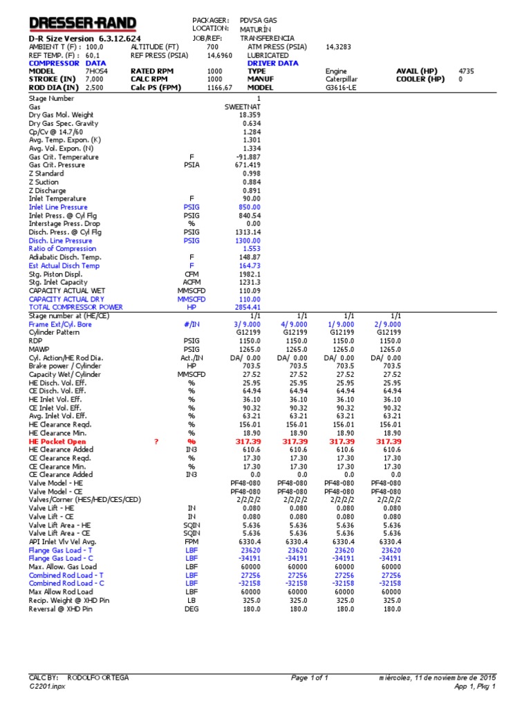 Caso c2201 110mmscfd | PDF | Engine Technology | Internal Combustion Engine