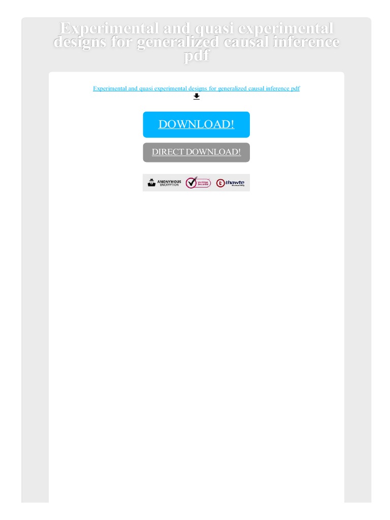 Experimental and Quasi-Experimental Designs | PDF | Psychological ...