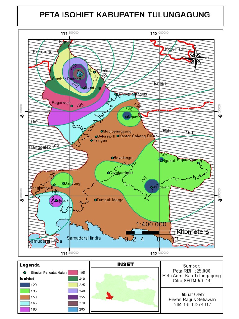 Contoh Layout Peta Isohyet | PDF