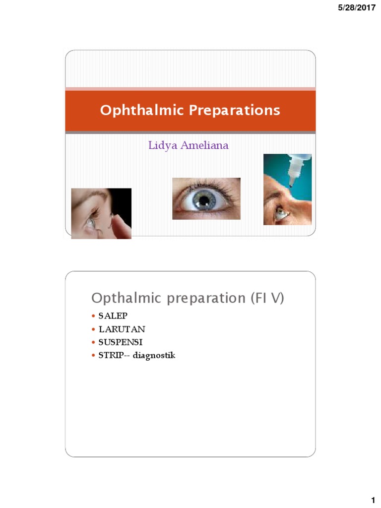 Ophthalmic | PDF | Topical Medication | Human Eye
