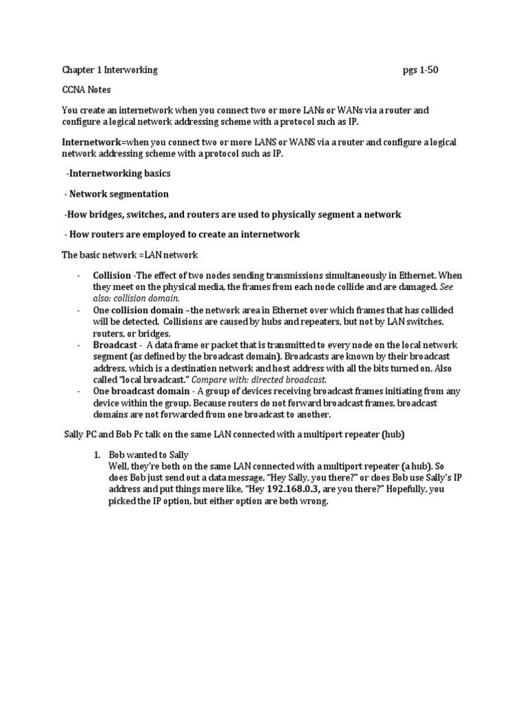 Ccna Notes | PDF | Network Switch | Computer Network Ccna Notes | PDF | Network Switch | Computer Network