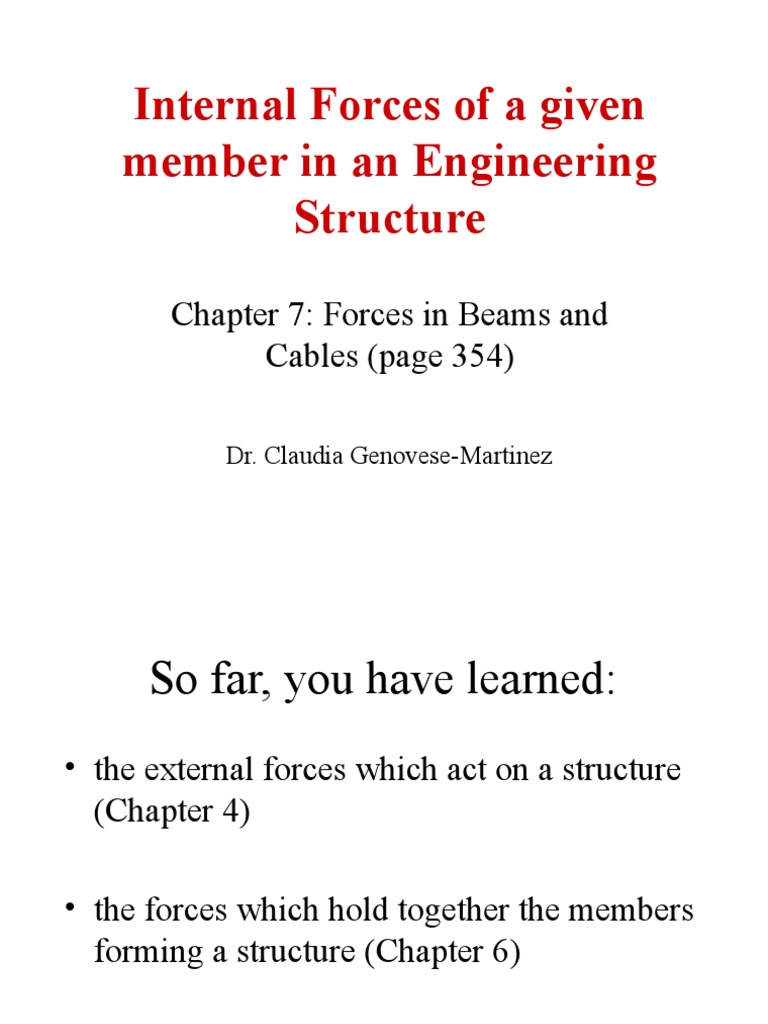Statics (Chapter 7) | PDF | Tension (Physics) | Beam (Structure)