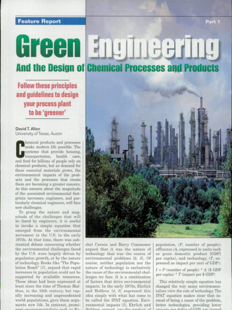 Green Engineering - Allan | PDF
