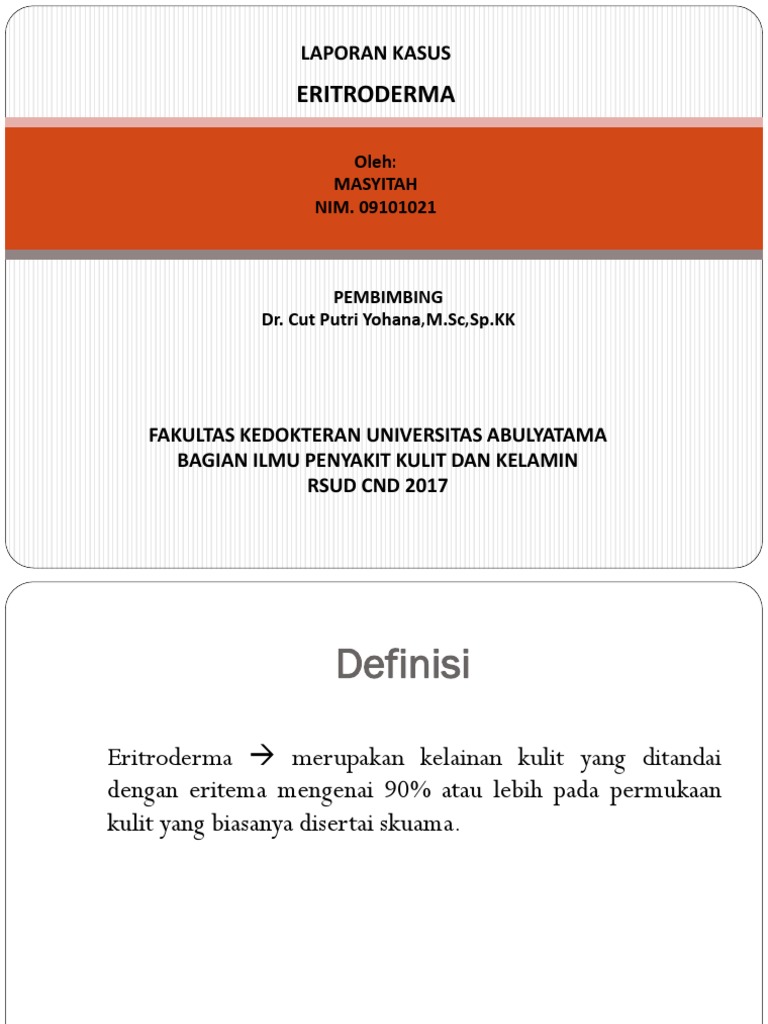 Ppt-Eritroderma Lapkas | PDF