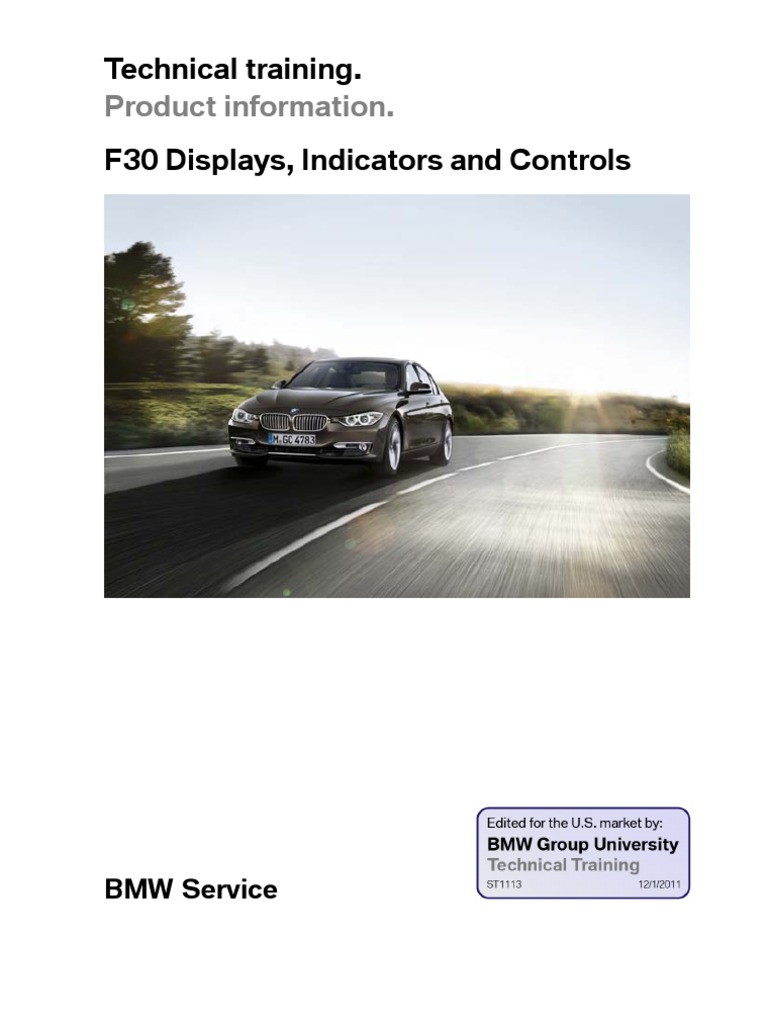 BMW 06 - F30 Displays, Indicators and Controls | PDF | Luxury Motor ...