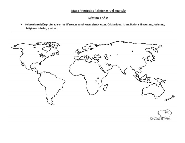 Mapa Principales Religiones Del Mundo | PDF