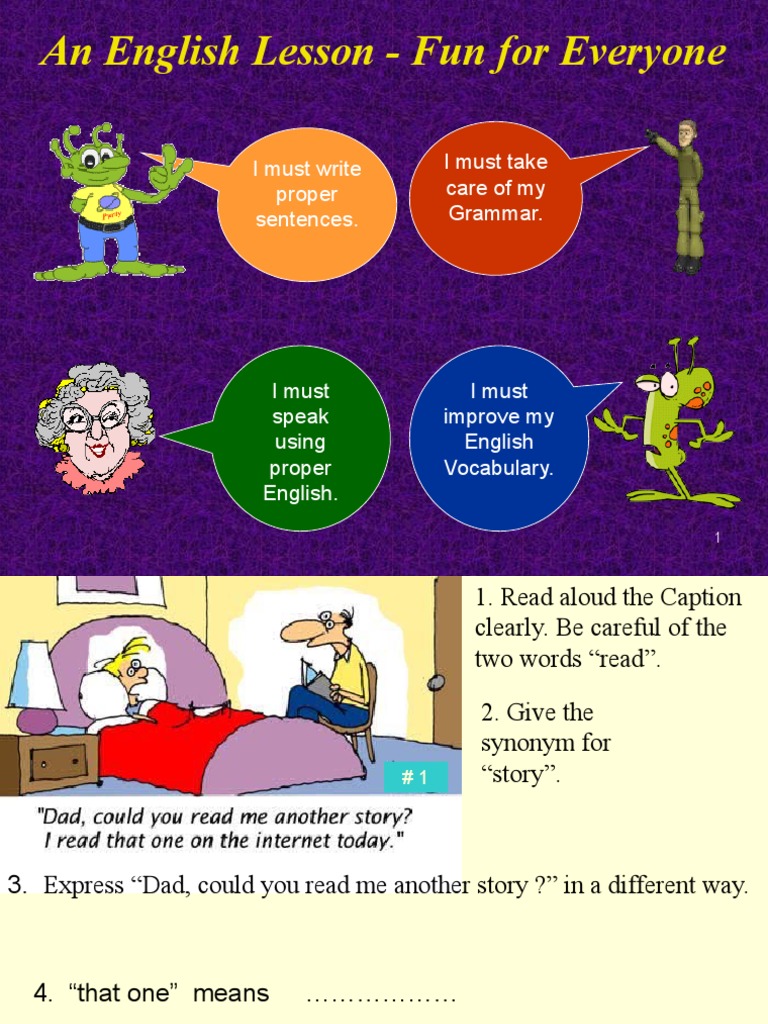 An English Lesson Fun For Everyone 1215352892015113 8 | PDF | Languages