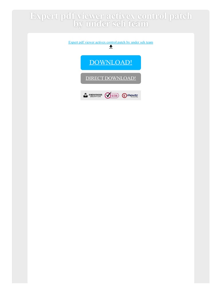 Expert PDF Viewer Activex Control Patch by Under Seh Team | PDF | Portable Document Format ...