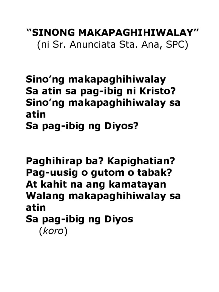 Acetate - Sinong Makapaghihiwalay