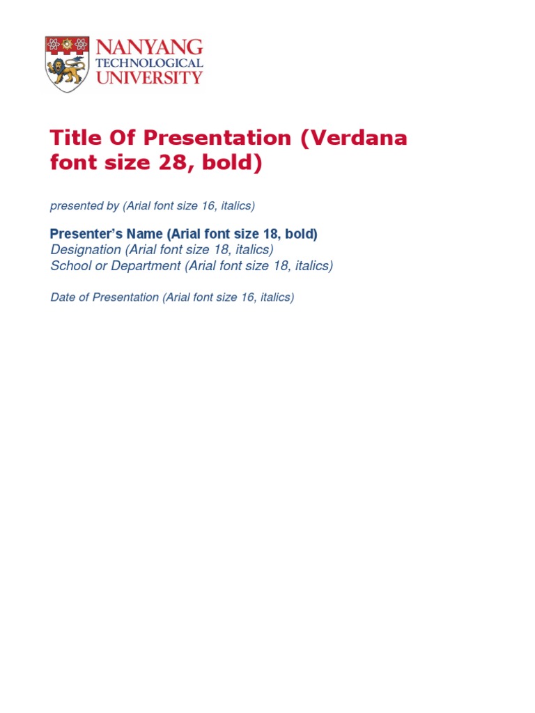 Title of Presentation (Verdana Font Size 28, Bold) | PDF