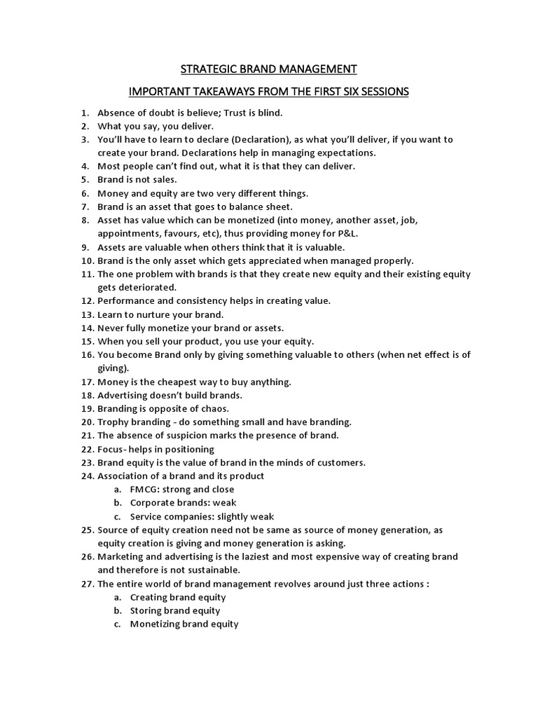 Strategic Brand Management | PDF | Brand | Business Economics