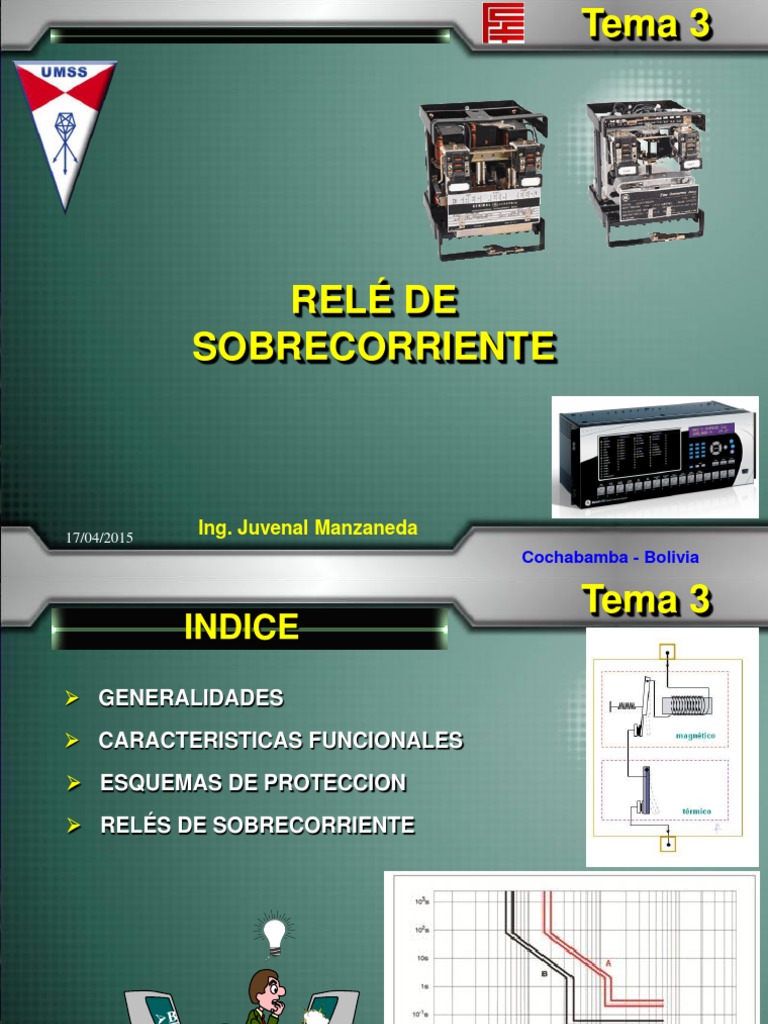 Tema - 3 - Rele de Sobrecorriente PDF | PDF | Relé | Transformador