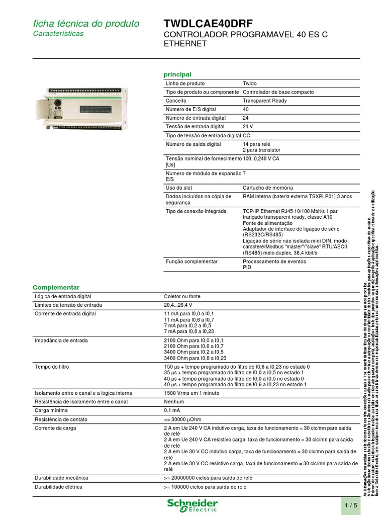 Twido - TWDLCAE40DRF - Document | PDF | Memória de acesso aleatório ...