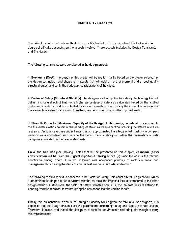 Trade Offs | PDF | Strength Of Materials | Reinforced Concrete