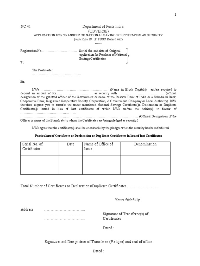 NSC Pledge Form | PDF | Government | Business