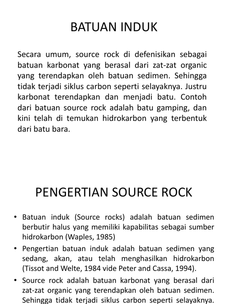 Pengertian dan Jenis Batuan Induk | PDF