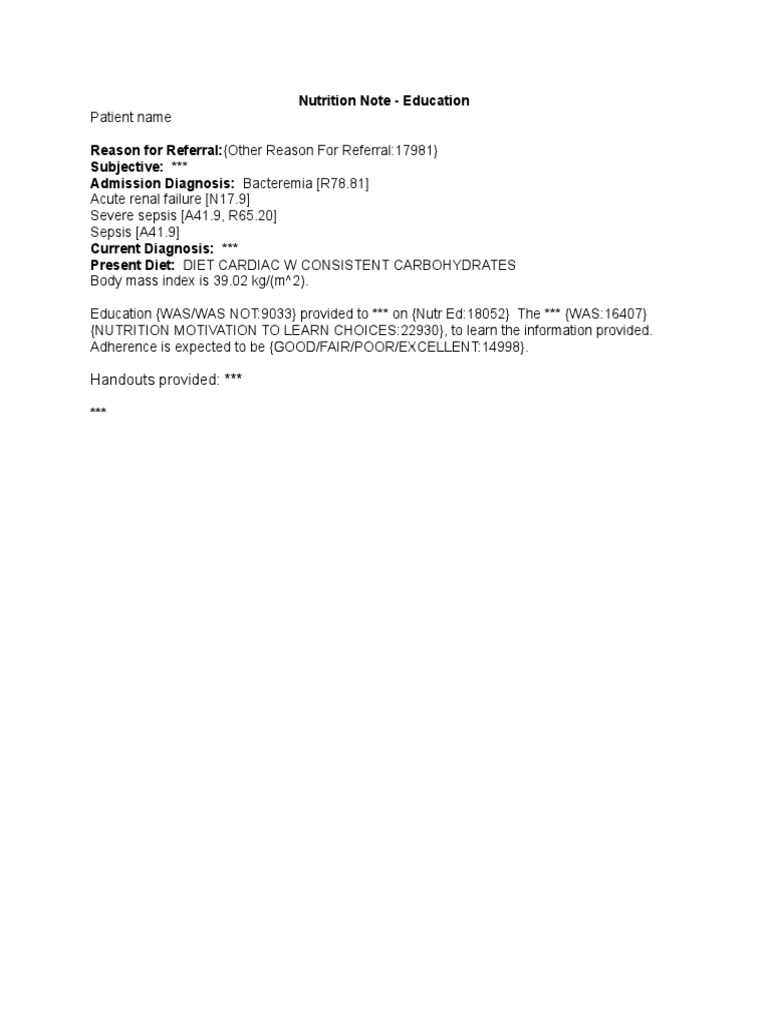 Nutrition Note - Education | PDF | Public Health | Medical Specialties