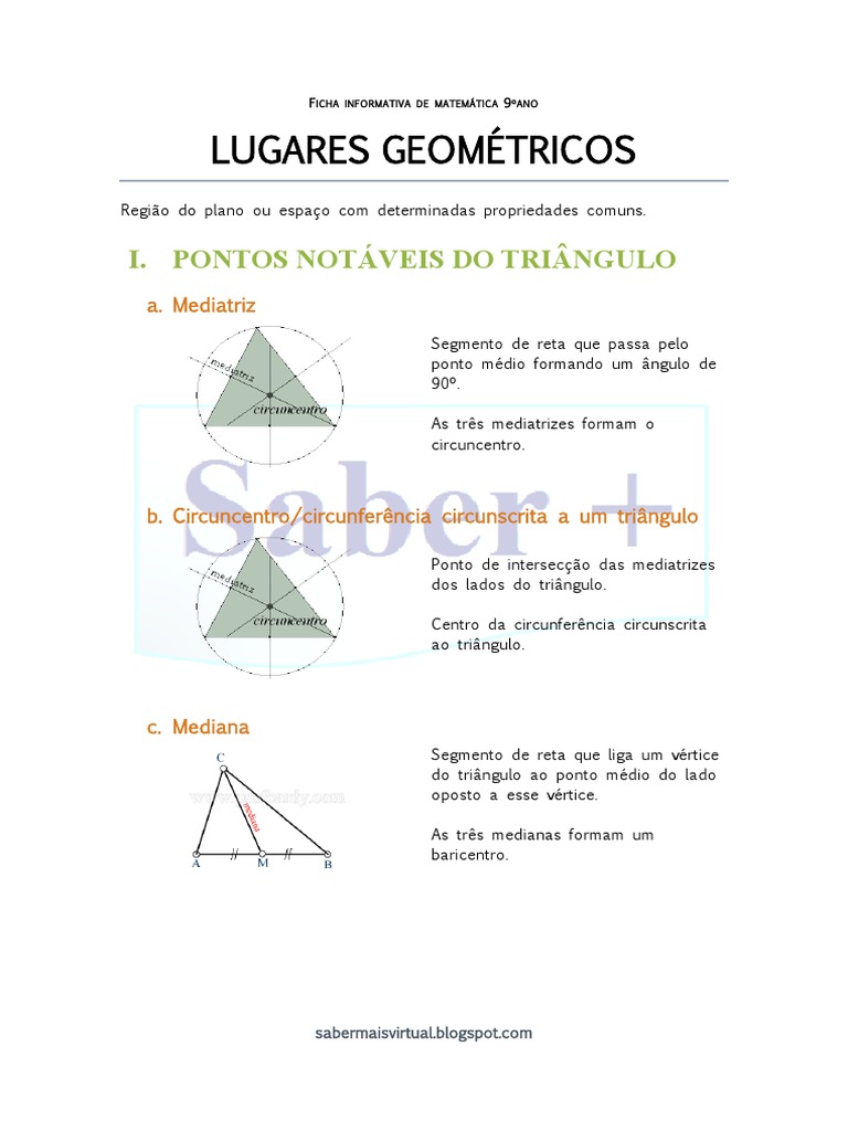 Lugares Geométricos | Triângulo | Círculo