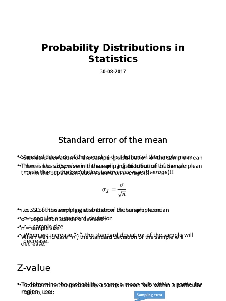 Statistics Prob Dist | PDF | Normal Distribution | Mean