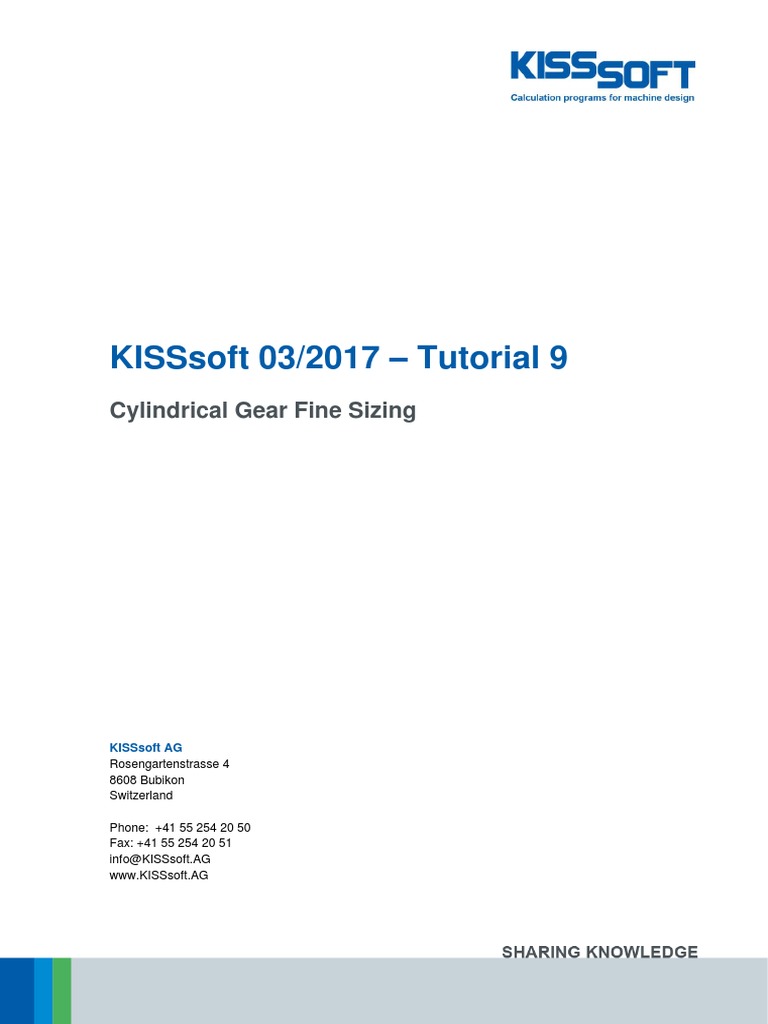 Kisssoft Tut 009 E Gearsizing | Download Free PDF | Gear | Parameter (Computer Programming)