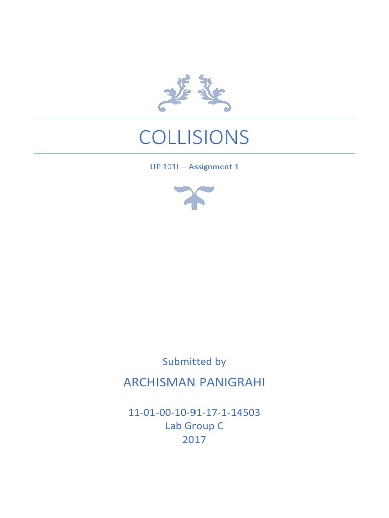 Collisions by Archisman Panigrahi | PDF | Collision | Force