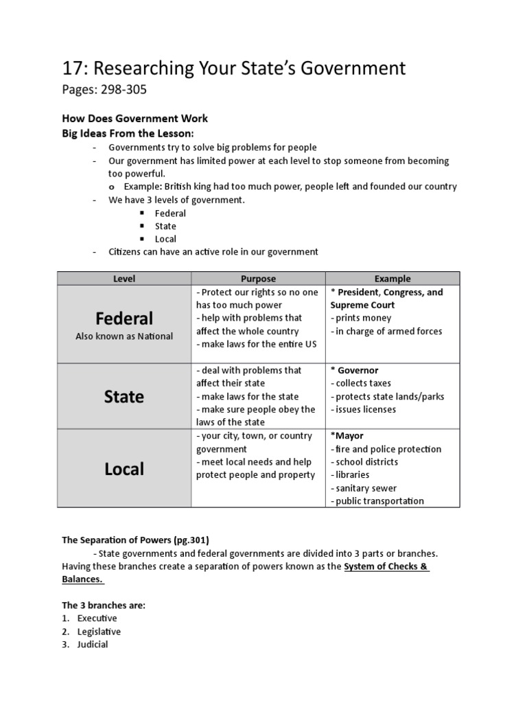 17 Researching State Government | PDF | Federal Government Of The ...