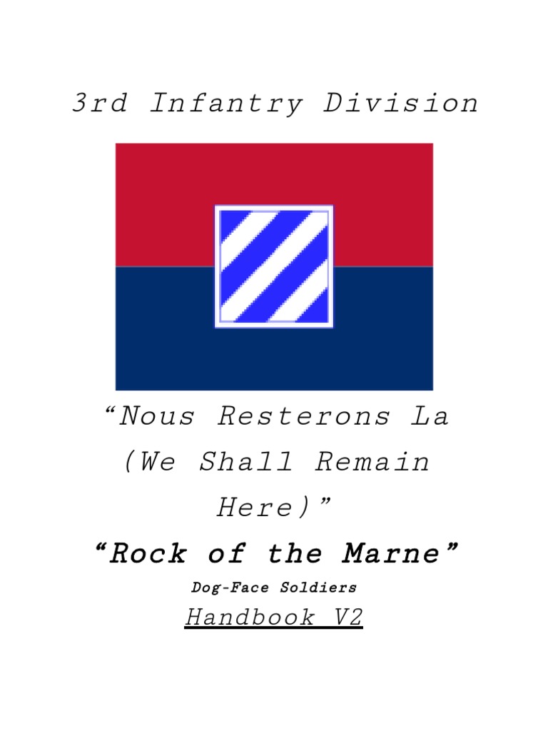 3rd Infantry Division Handbook | PDF | International Security ...
