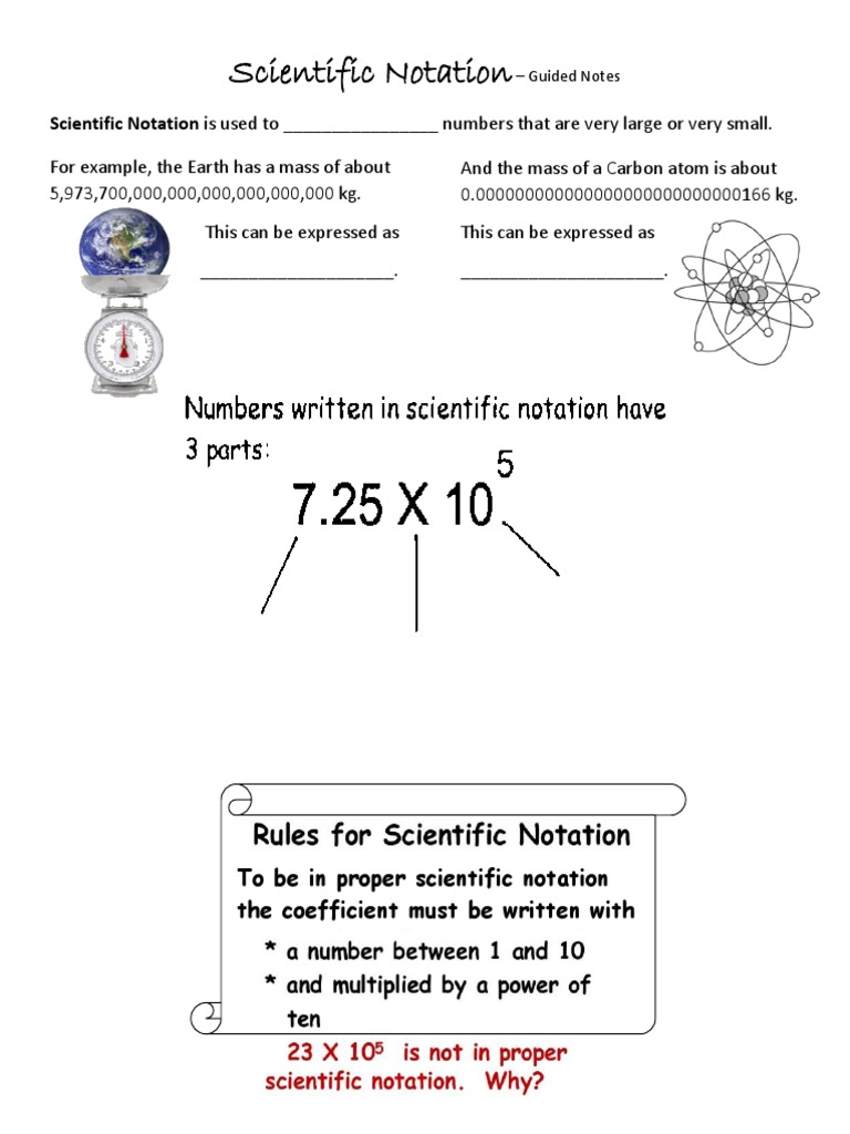 Scientific Notation Guided Notes | PDF | Arithmetic | Encodings