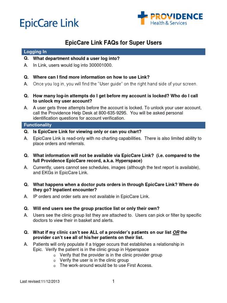 PHC Epic SuperUser FAQs PDF | PDF | Electronic Health Record | Patient