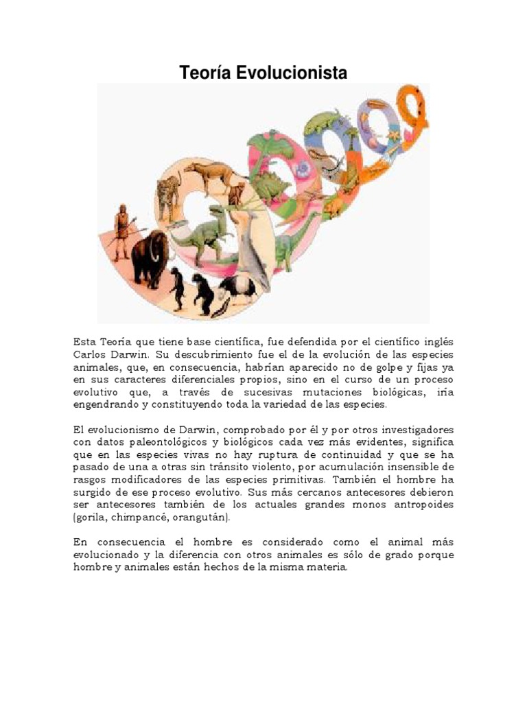Teoría Evolucionista | PDF