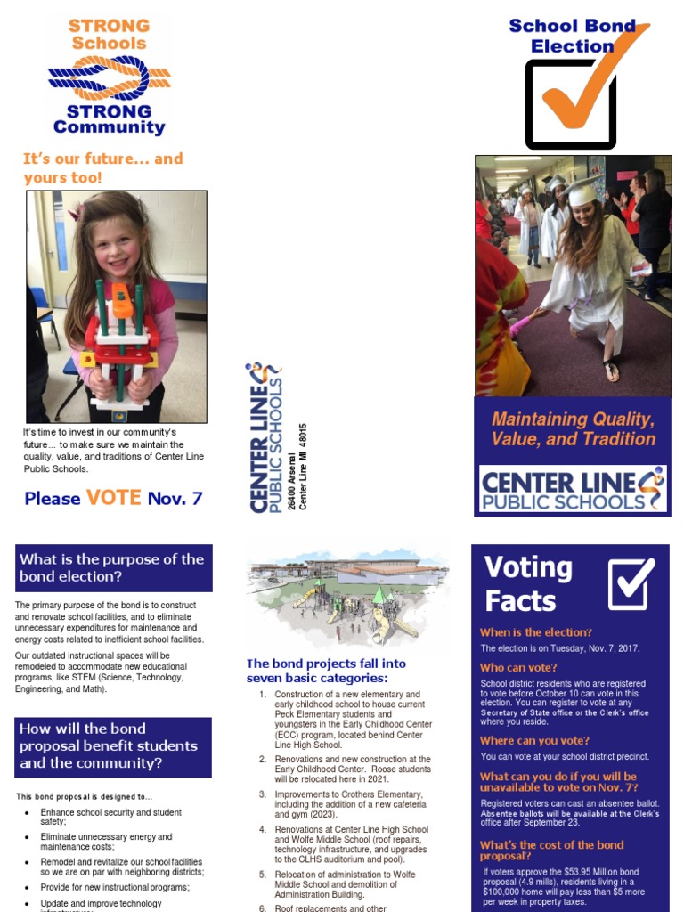 Center Line Schools Bond Proposal 2017 | PDF | Absentee Ballot | Government