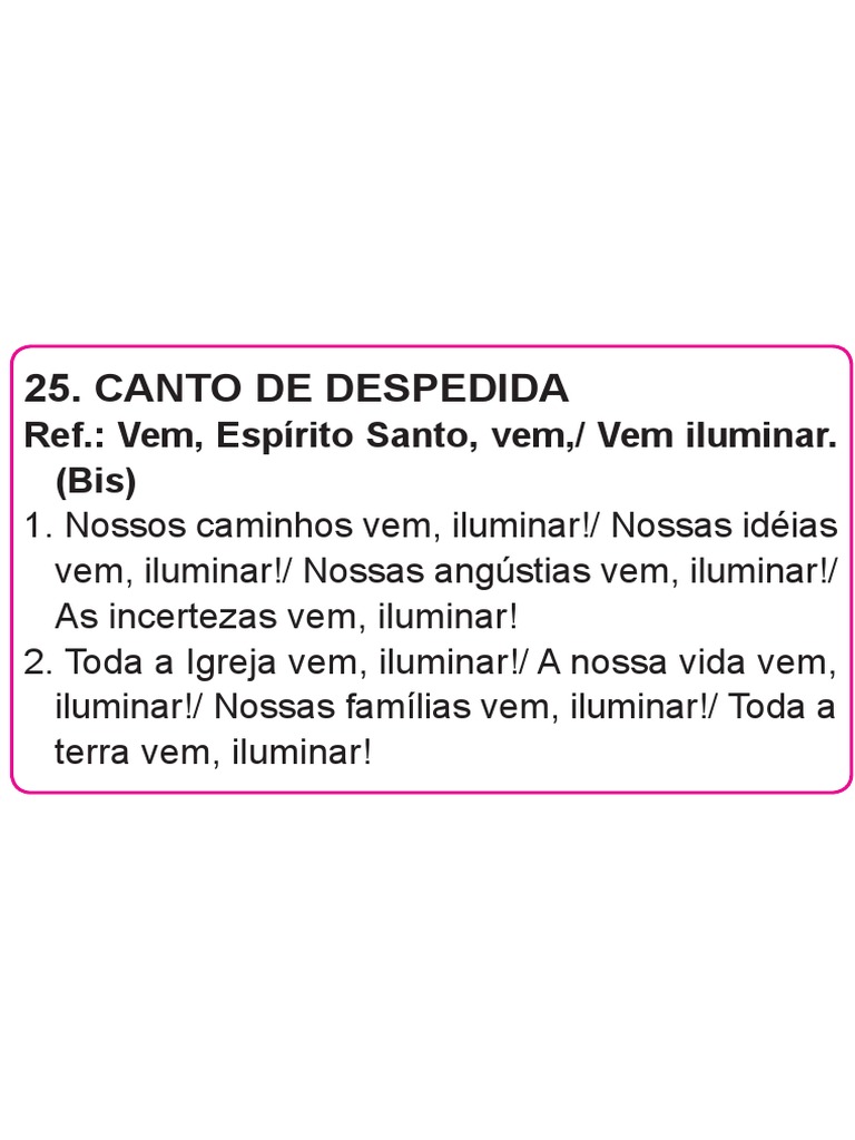 Vem Espirito Santo Iluminar | PDF