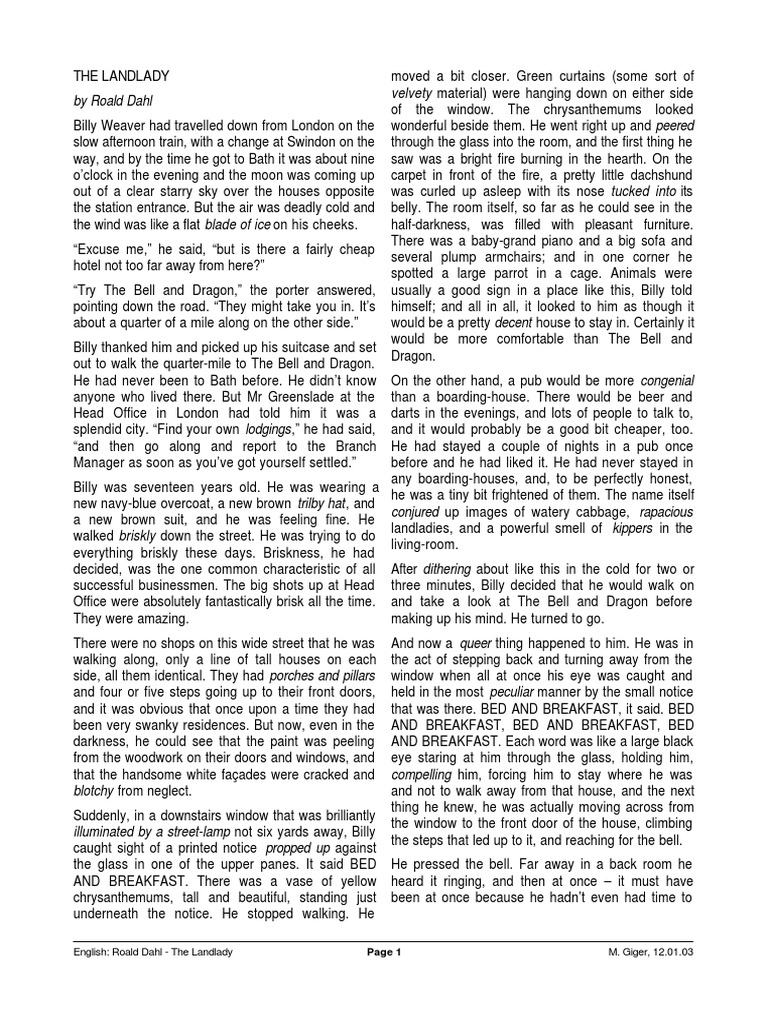 landlady.pdf | Leisure