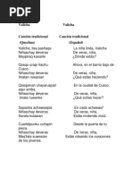 Letra de Valicha | PDF