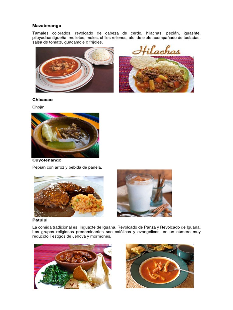Comidas de Los Municipios de Mazatenango