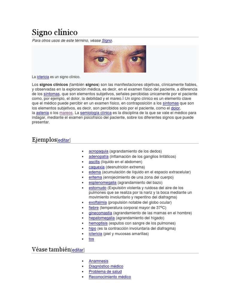 Diferencias entre signos y síntomas clínicos | PDF | Síntoma | Clínica