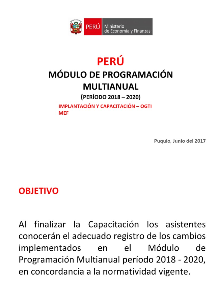 MODULO DE PROGRAMACIÓN MULTIANUAL - MEF | Point and Click | Informática ...