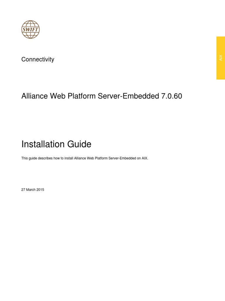 Installation Guide: Alliance Web Platform Server-Embedded 7.0.60 | PDF ...