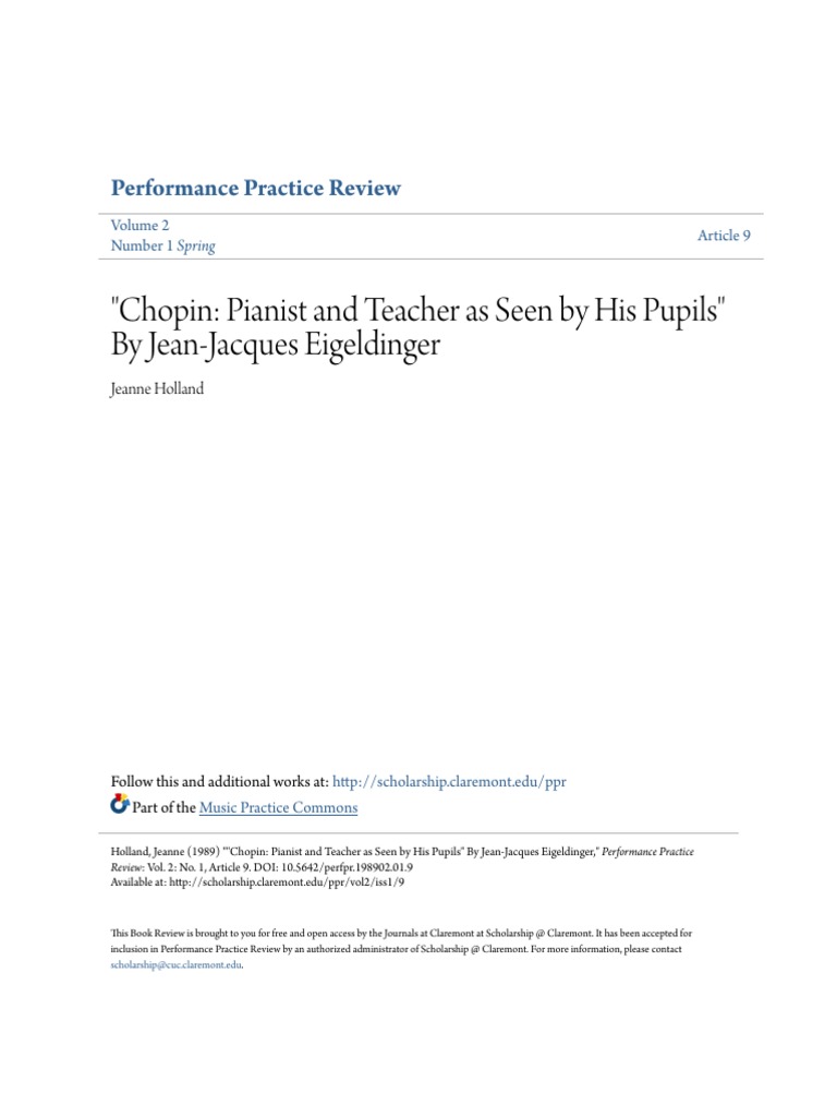 Chopin Pianist and Teacher | PDF | Frédéric Chopin | Piano