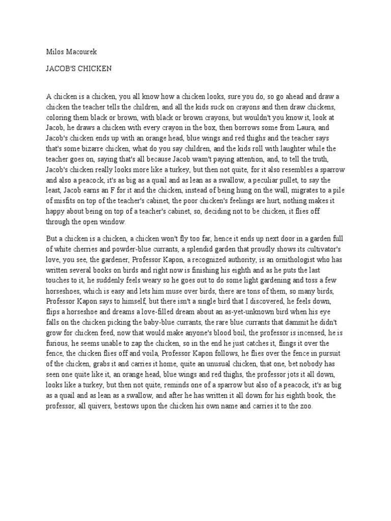 Jacobs Chicken | PDF | Birds | Leisure