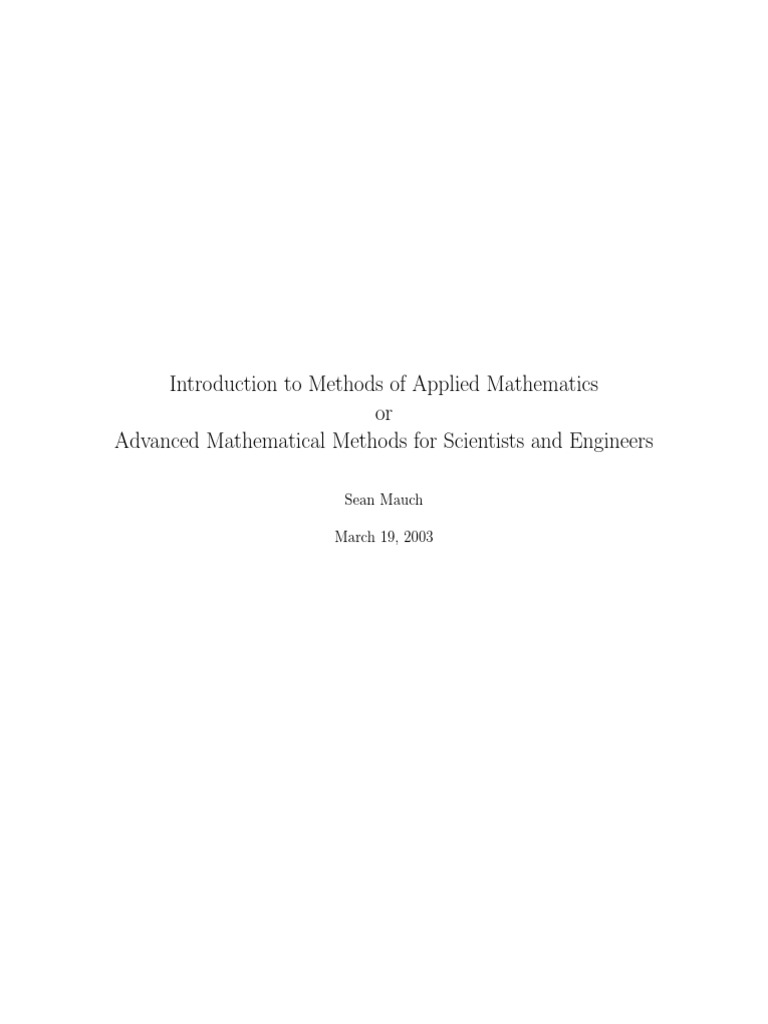 Lecture Notes To Transition To Advanced Mathematics - Mauch | PDF ...