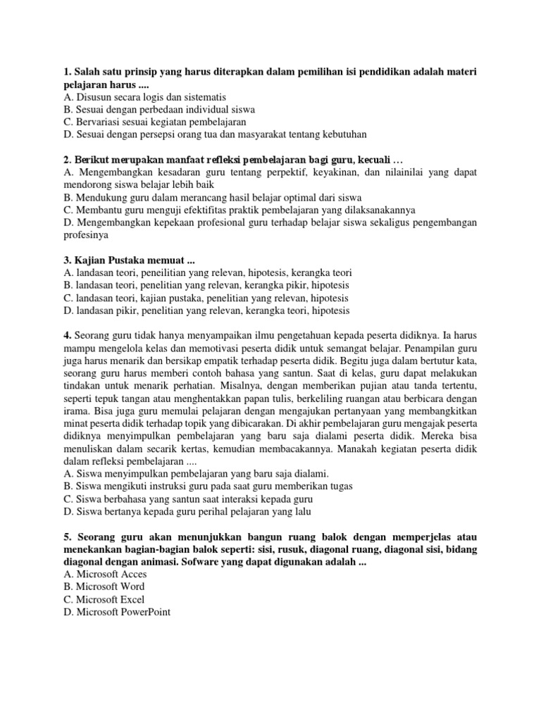 Contoh Soal Pre-Test Multimedia | PDF