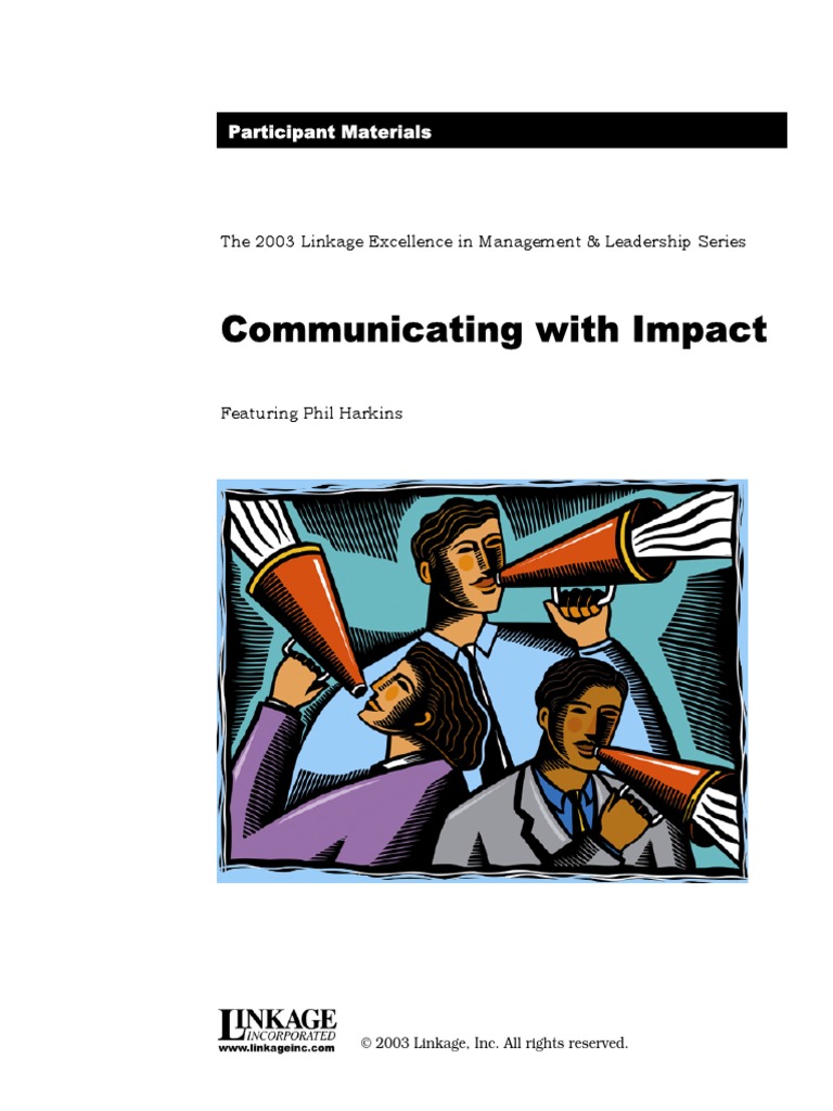 Communicating With Impact | PDF | Communication | Leadership
