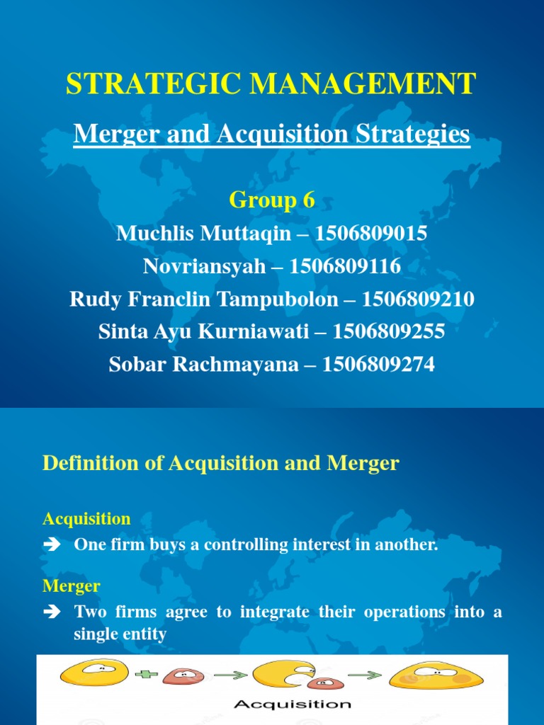 Strategic Management - M & a | Mergers And Acquisitions | Strategic ...