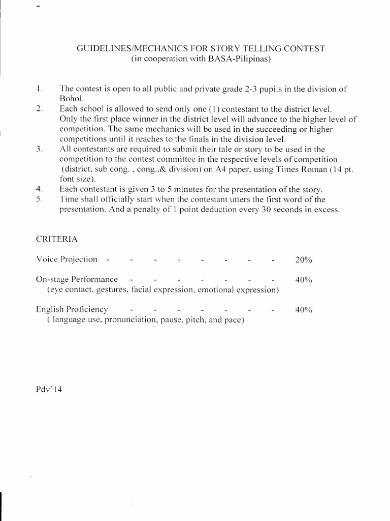 Story Telling Contest | PDF